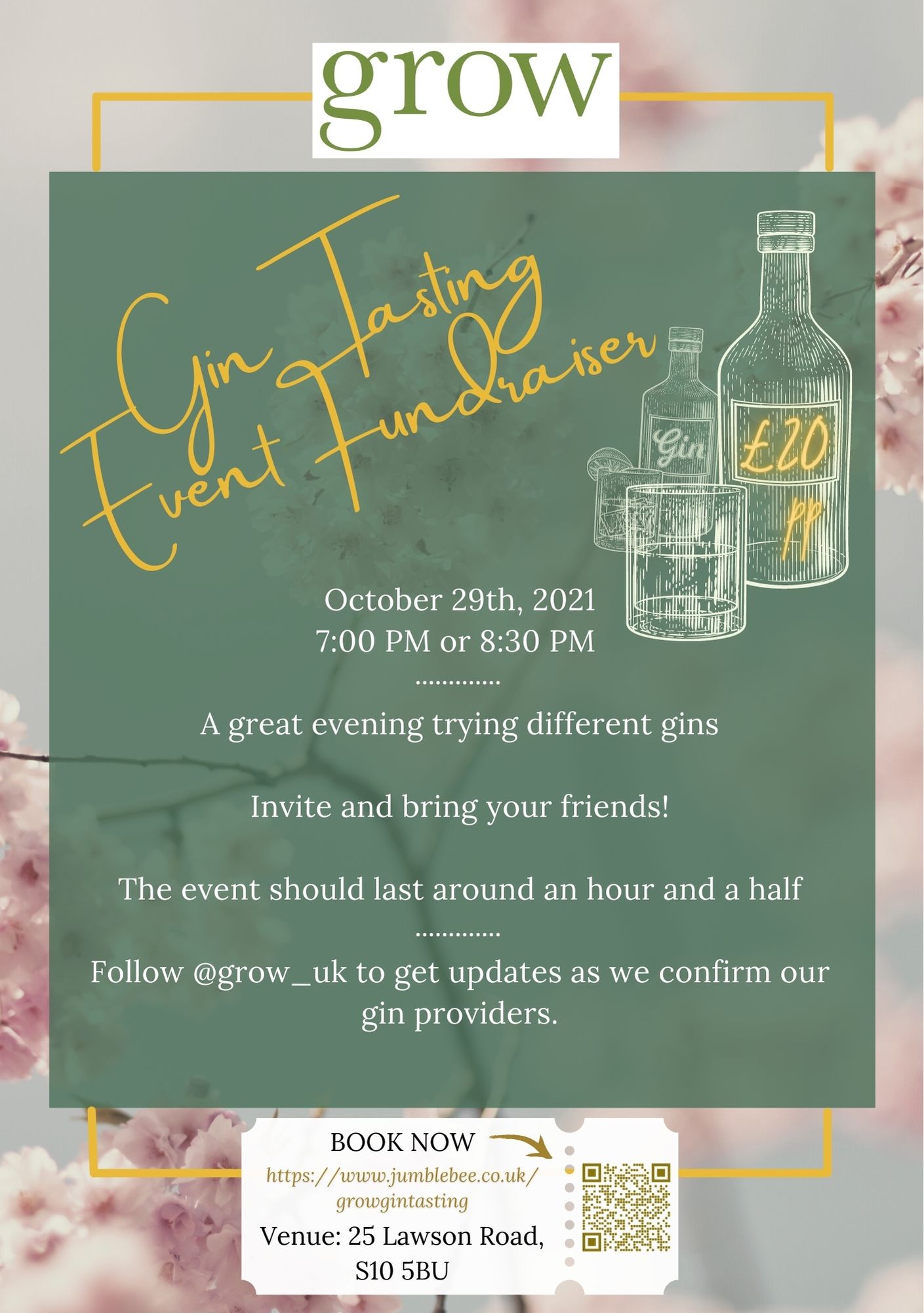 Gin Tasting Fundraiser - Grow